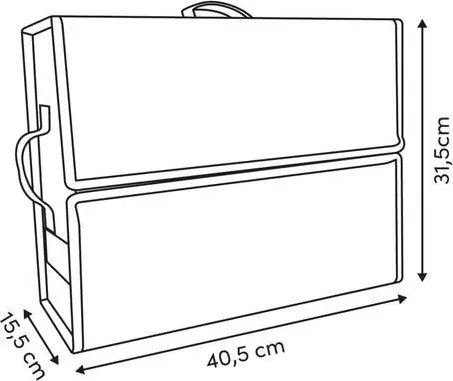 5Five® Lněný úložný skládací box na ložní prádlo, skládací 40,5 x 15,5 x 31,5 cm - 2ks