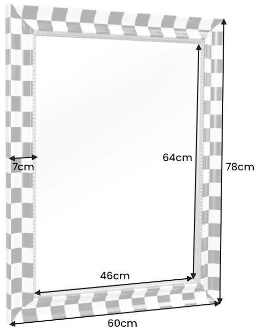 Designové nástěnné zrcadlo Hartwell 78 cm černo-bílé