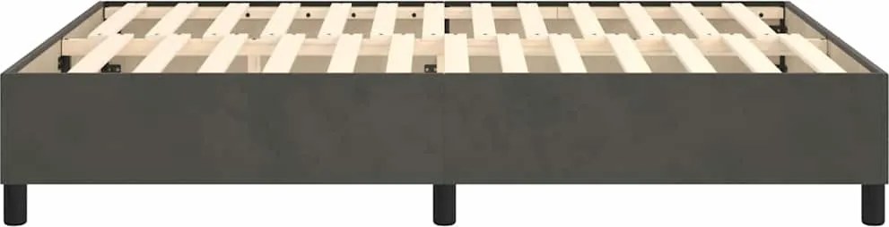 Rám postele s boxspringem tmavě šedá 140 x 200 cm samet 3121121
