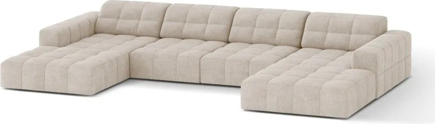 Krémová žinylková rohová pohovka (do "U") Chicago – Cosmopolitan Design