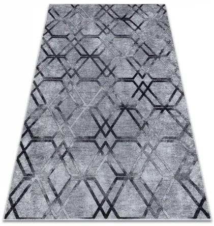Dywany Luszczow Dětský kusový koberec MIRO 51805.803 pratelný  Geometrická, laťková mříž protiskluz, šedá Rozměr koberce: 160 x 220 cm