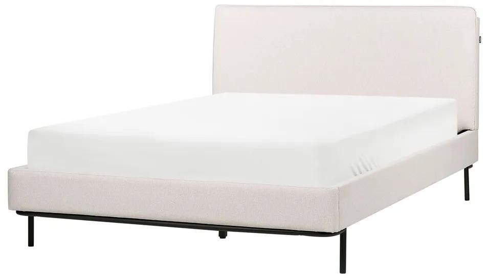 Čalouněná postel 140 x 200 cm béžová CORIO Beliani