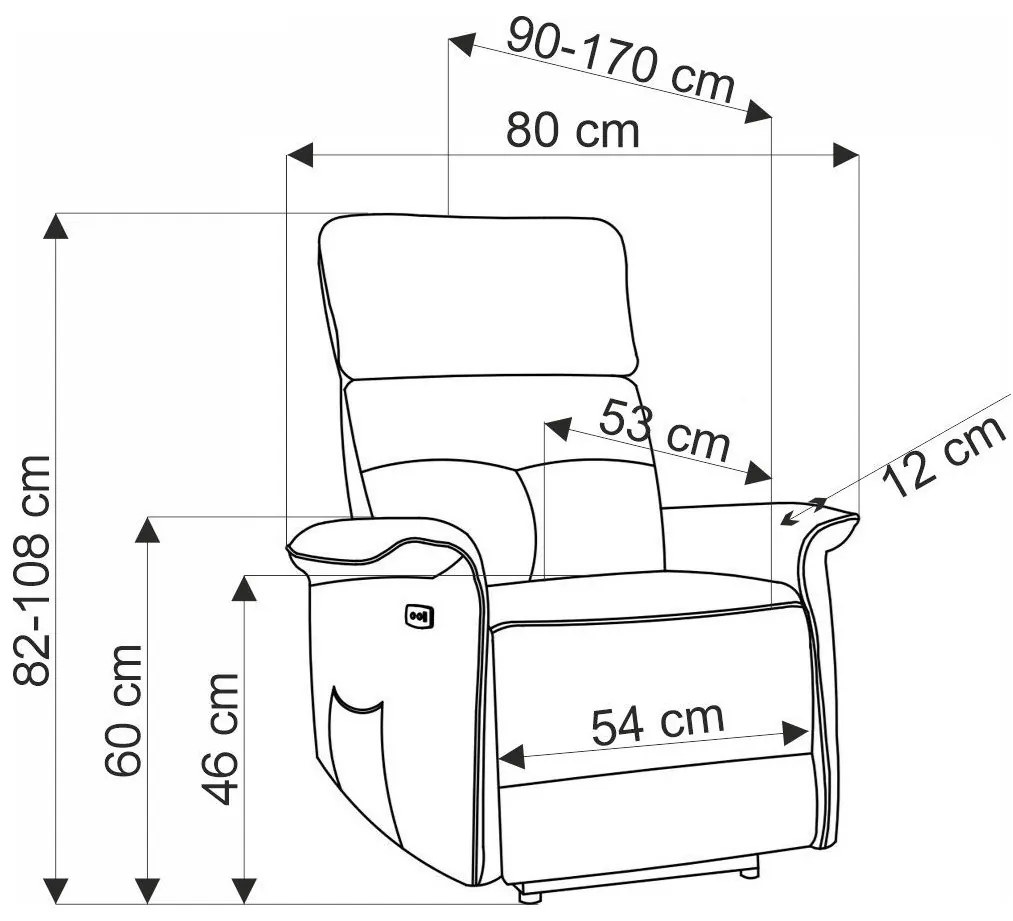 Polohovací křeslo Semir, oranžová