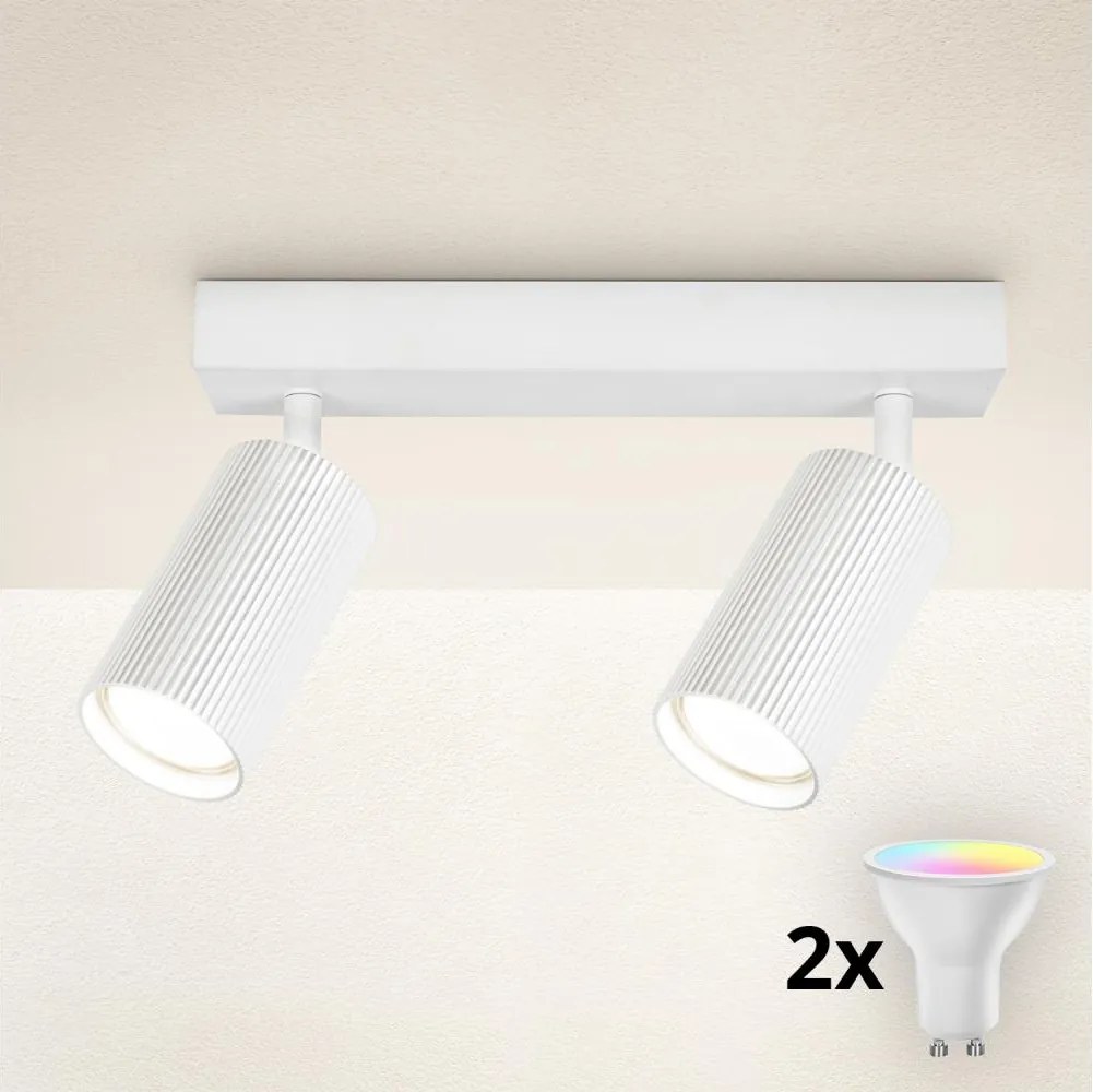 Brilagi - LED RGBW Stmívatelné bodové svítidlo SELE MODERN 2xGU10/6W/230V bílá