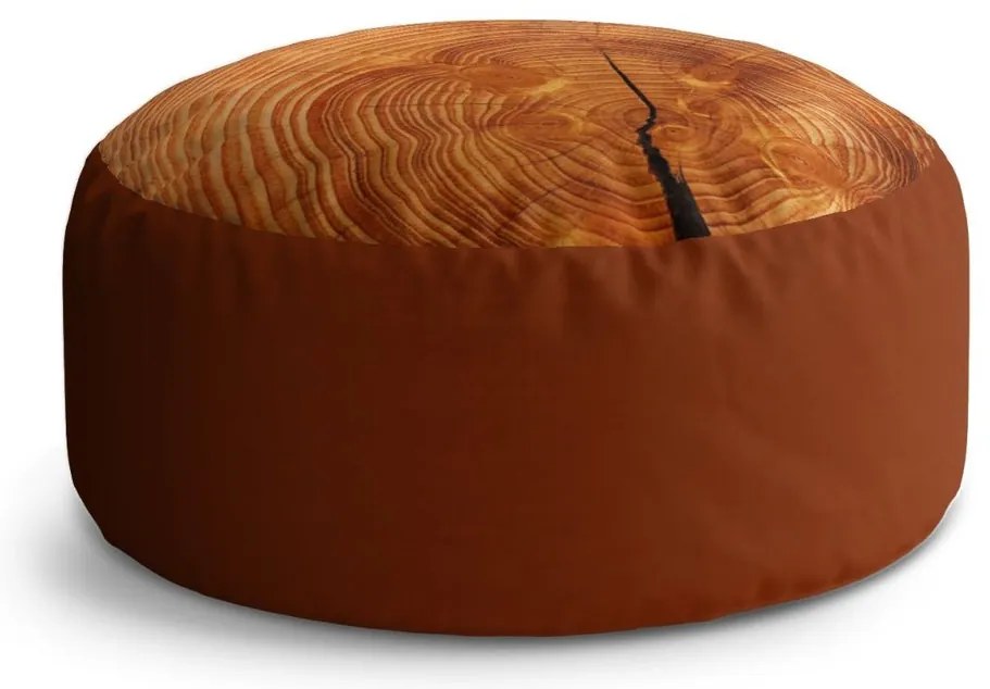 Taburet Circle dřevo 2, hnědá