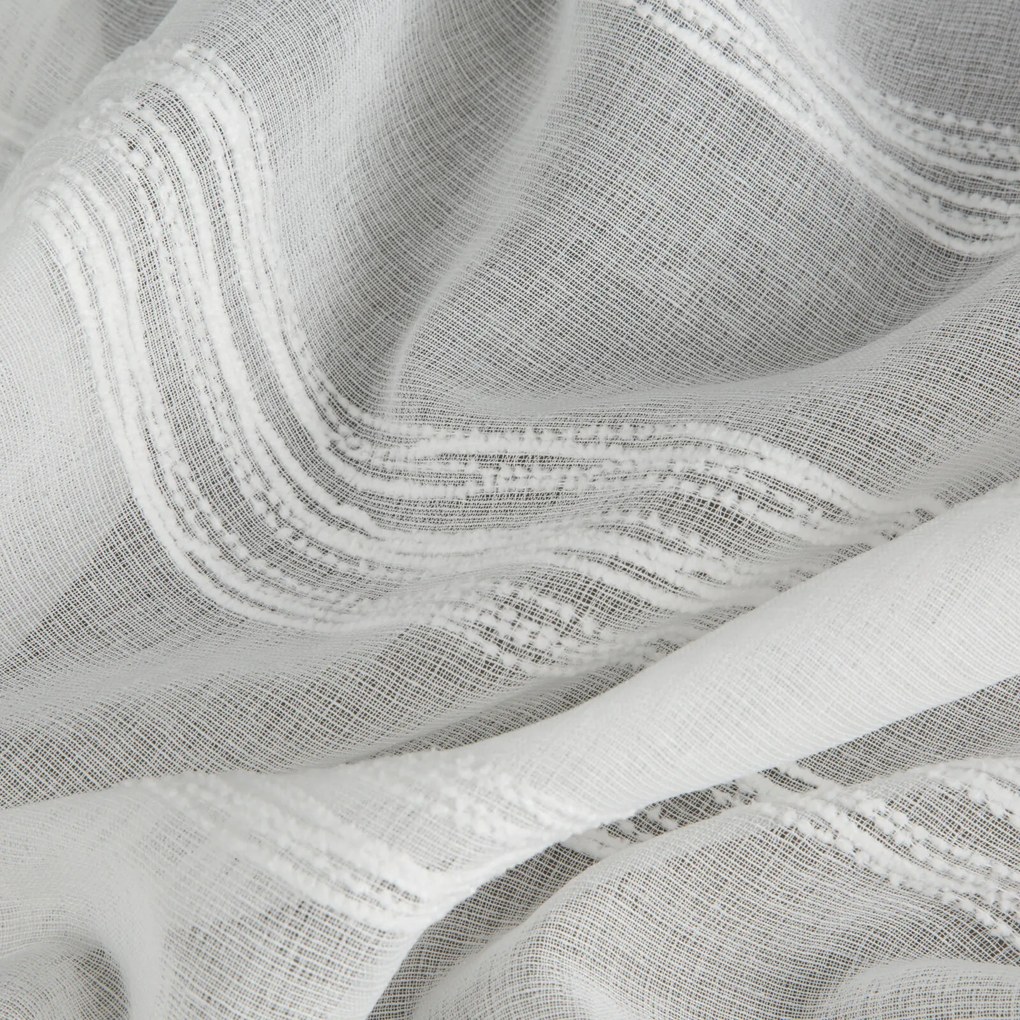 ZÁCLONA NA KROUŽCÍCH DOLY 140X250 CM BÍLÁ