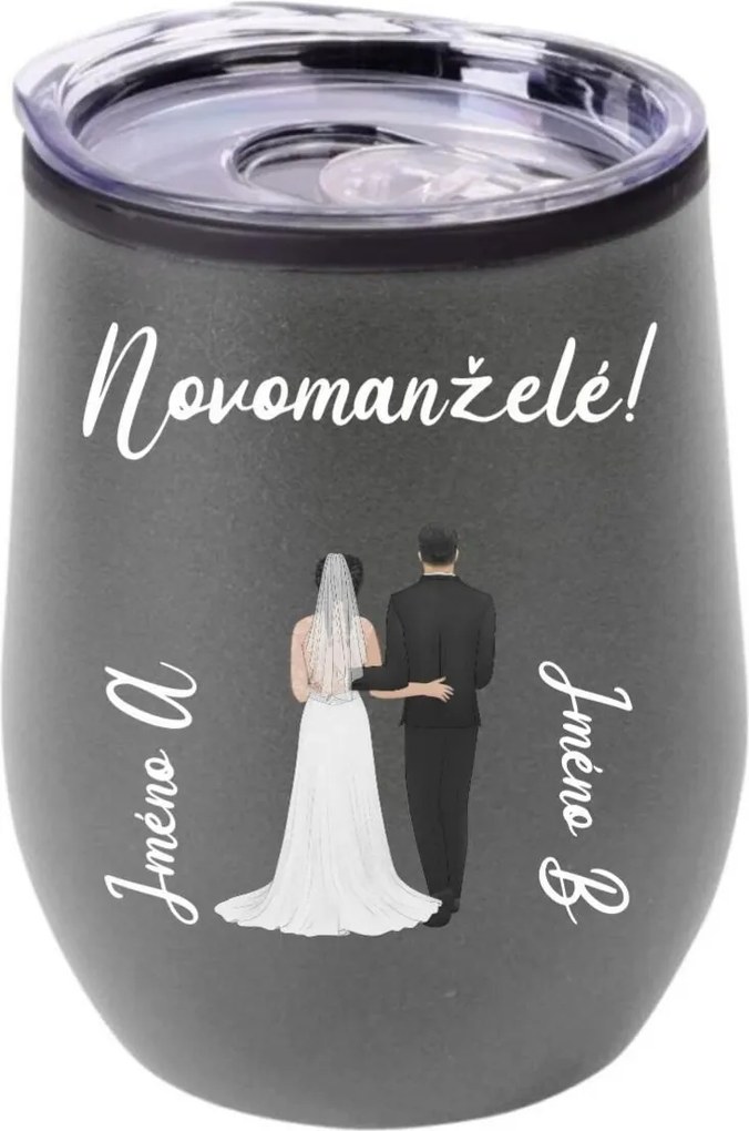 Personalizovaný termohrnek "BOWL" se svatebním párem