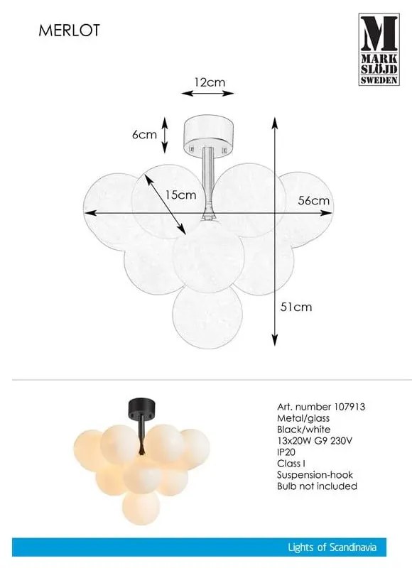 Stropní svítidlo Markslöjd Merlot Plafond 13L