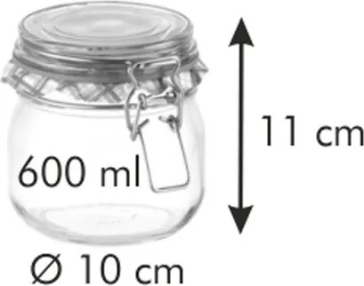 TESCOMA Zavařovací sklenice s klipem DELLA CASA 600 ml