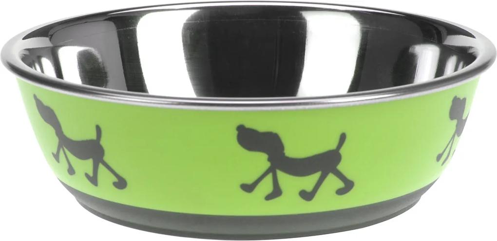 Miska pro psa Doggie treat zelená, pr. 17,5 cm