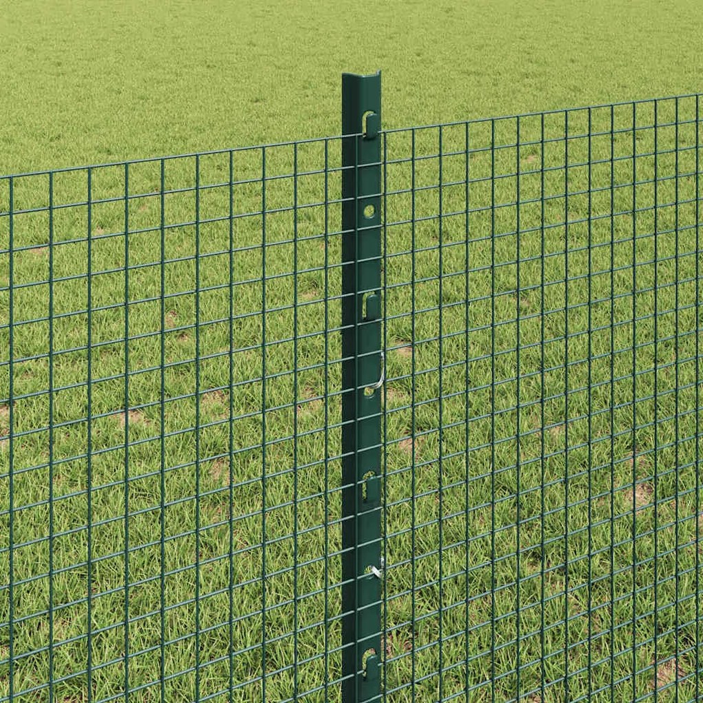 Svařovaná drátěná plotovina s tyčkami 10 x 0,8 m Zelená 3336441