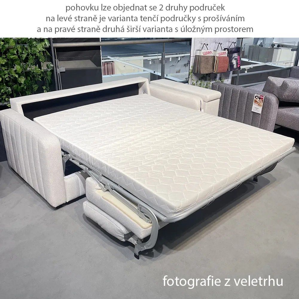 Pohovka GRACE  2,5SF | 195 cm | KAŽDODENNÍ SPANÍ | bez úlož. prostoru | VÝBĚR TKANIN