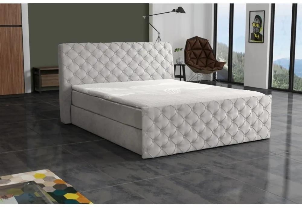 Elegantní čalouněná postel MADRID 160x200 cm Ficelle 4