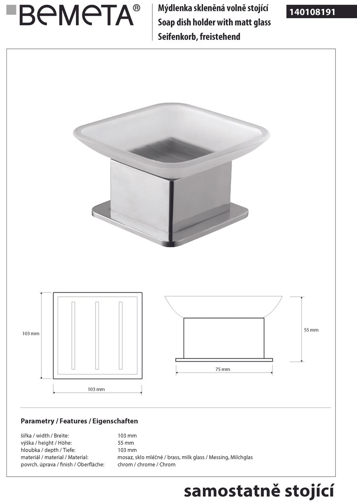 Bemeta Design BETA: Mýdlenka, na postavení - 140108191