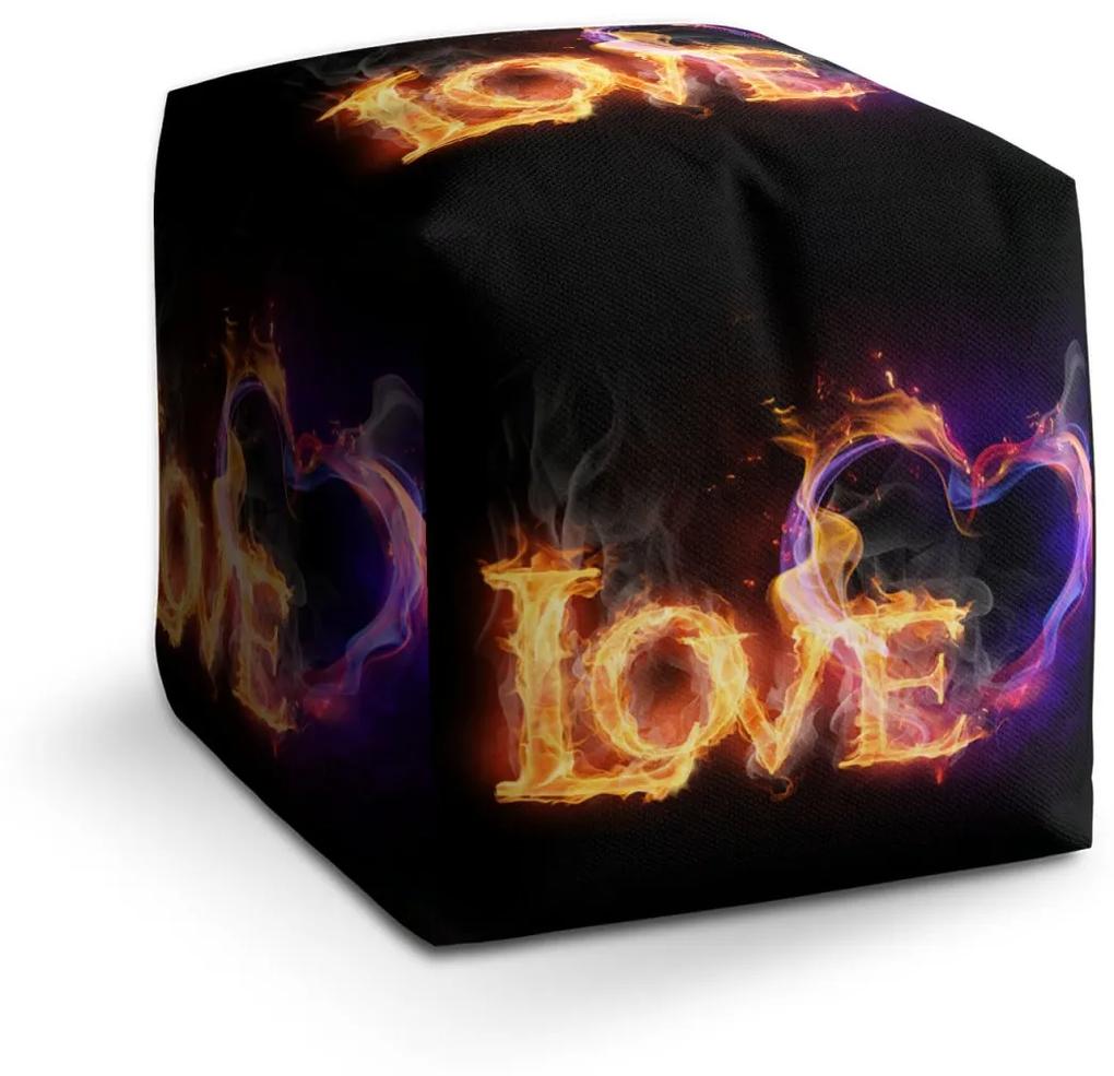 Sablio Taburet Cube Love: 40x40x40 cm