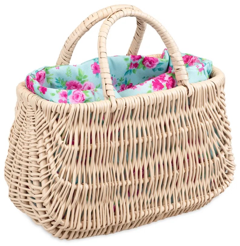 Kabelka proutěná béžová  Bolso VI. š.30 x hl.16 x v.20/29(cm)