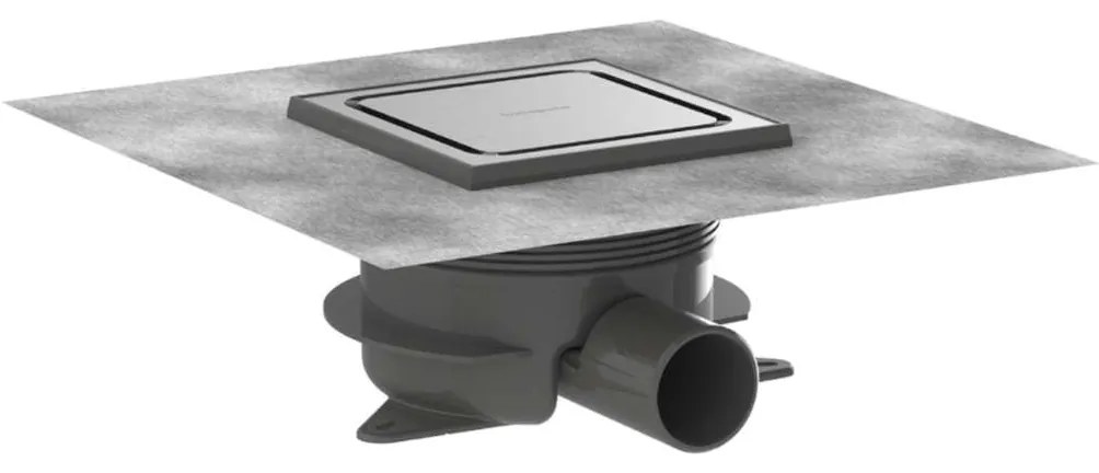 Hansgrohe RainDrain Spot Plus - Podlahová vpust, 15x15 cm, kartáčovaná nerezová ocel 56225800
