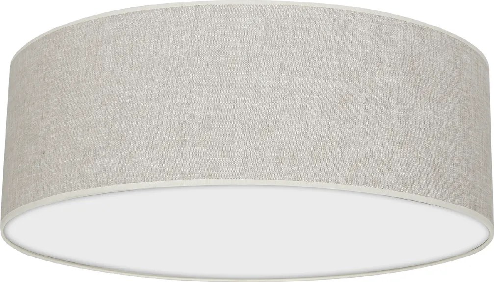 Stropní svítidlo Lino Round, 1x lněné stínítko, (bílé plexisklo), (fi 50cm)