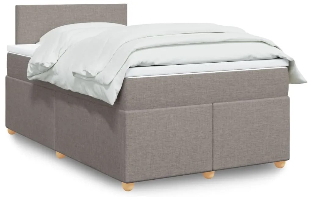 Box spring postel s matrací taupe 120x200 cm textil 3288944