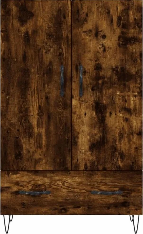 vidaXL Skříň highboard 69,5 x 31 x 115 cm kompozitní dřevo [828233] Barva: Černá