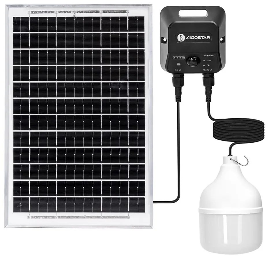 Aigostar - LED Solární lustr se senzorem LED/70W/12V 6000 mAh 6500K pr. 12 cm