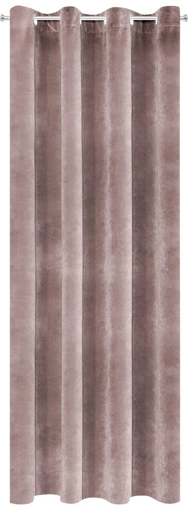ZATEMŇOVACÍ ZÁVĚS NA KROUŽCÍCH RIA 140X250 CM PÚDROVĚ RŮŽOVÁ
