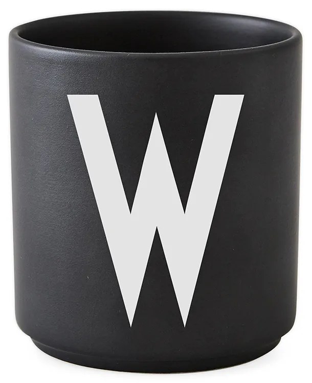 DESIGN LETTERS Porcelánový hrneček dózička Letters Black T černá porcelán 300 ml