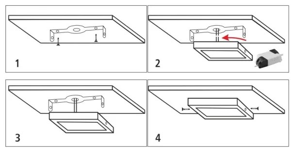 LED Stropní svítidlo LED/12W/230V 4200K 16,3x16,3 cm bílá
