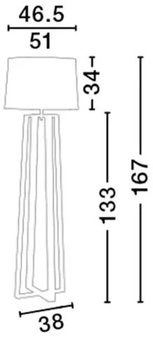 Dřevěná stojací lampa Alma 38
