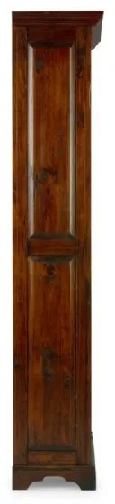 furniture-nabytek.cz - Masivní knihovna Catello z borovicového dřeva, lakovaná, hnědá – 97×38×200 cm
