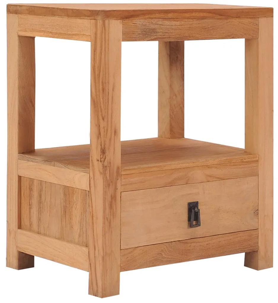 Noční stolek 40 x 30 x 50 cm masivní teakové dřevo - Default Title