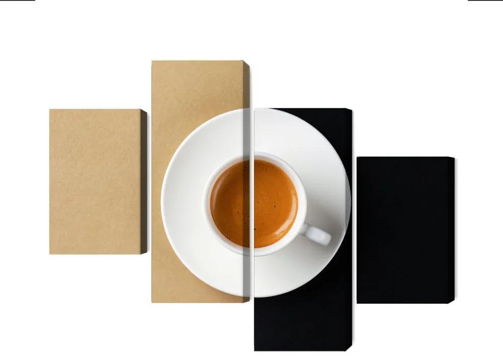 Vícedílný obraz Šálek Italské Kávy Nedostatek Nedostatek Plátno Canvas 80x50