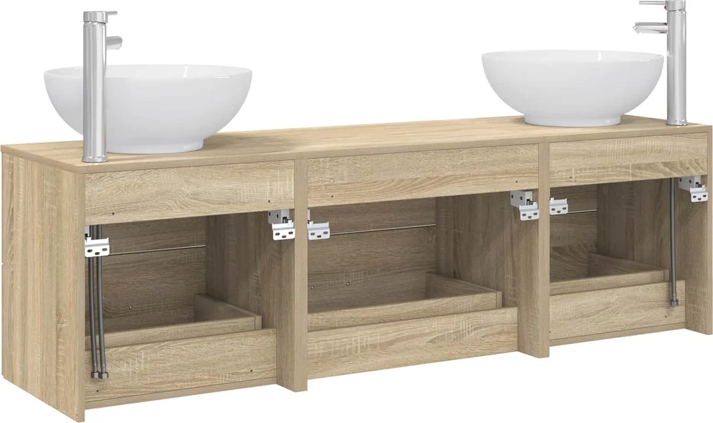 Sada koupelnového nábytku 3 ks Dub sonoma 49,5 x 44,5 x 65 cm 3405893