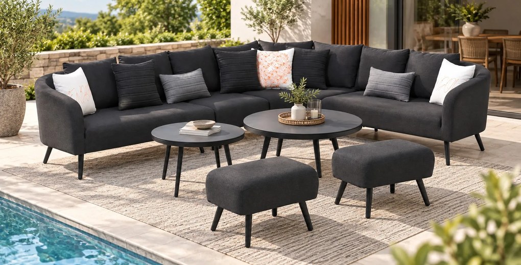 Doppler Melia LIKA-TEX® antracit - luxusní zahradní souprava - Rozbalené zboží (N603)