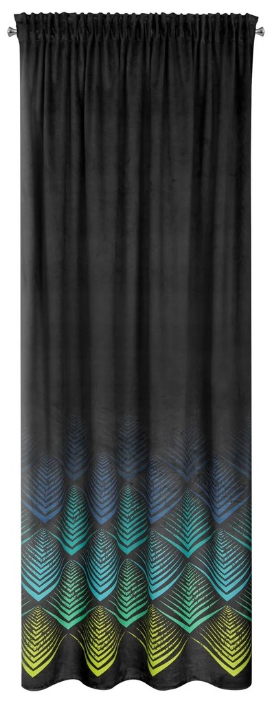ZATEMŇOVACÍ ZÁVĚS NA PÁSCE ANGELINA 140X270 CM ČERNÁ