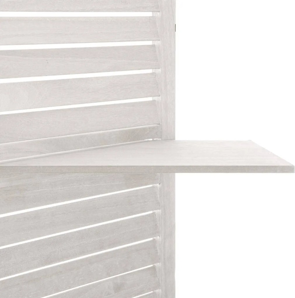 Bílý skládací paraván z MDF, WHITE SCREEN, 120x170 cm