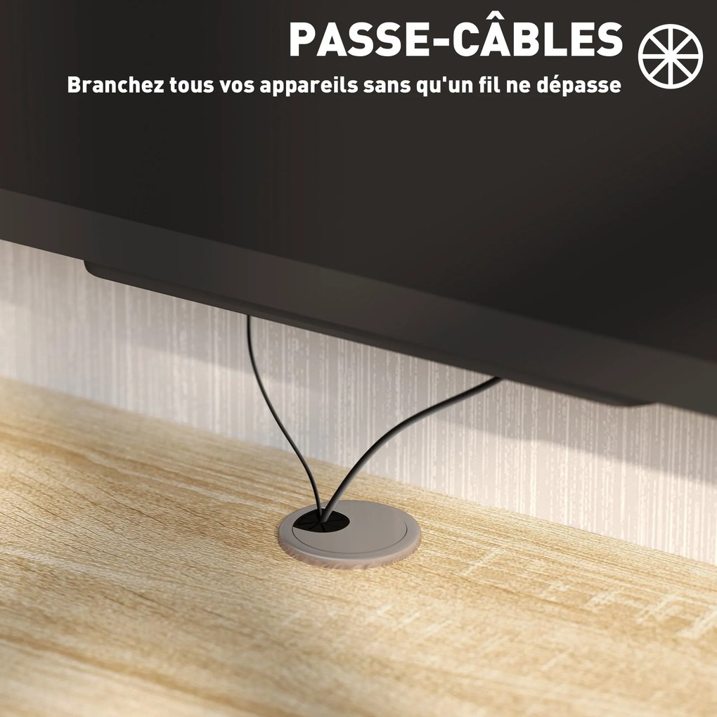 HOMCOM Floating Wall TV Stand se policí - Dub