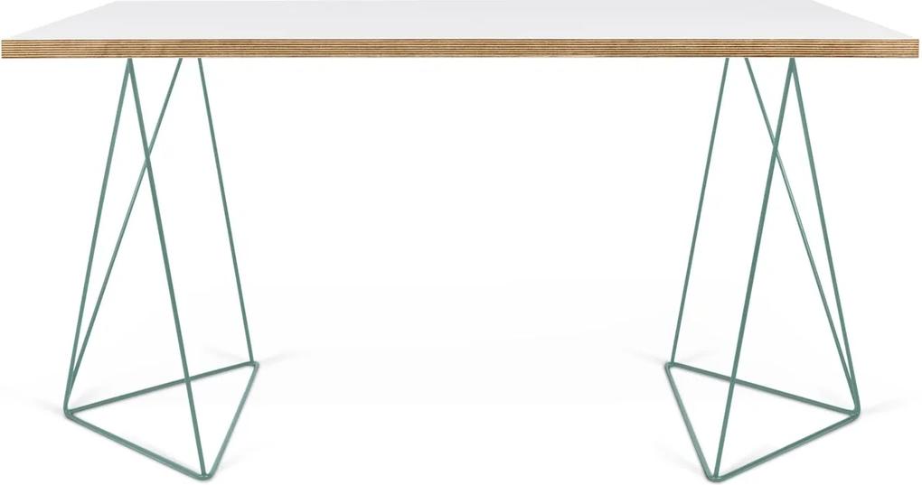 Tema Home Pracovní stůl FLOW 75x60x120cm,bílomodrozelený