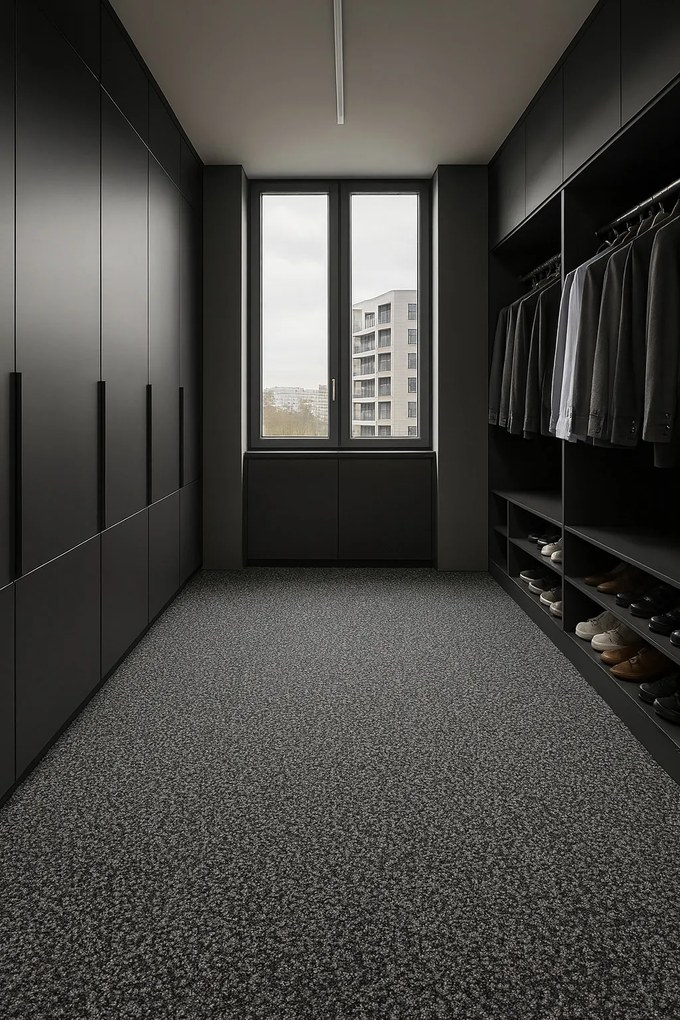 Rinos bv, Čistící zóna Merate grey, na míru, šíře 1,3m, šedá, pvc, chodba / předsíň