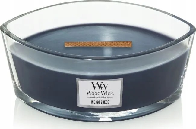 WoodWick svíčka loď Indigo Suede 453.6 g