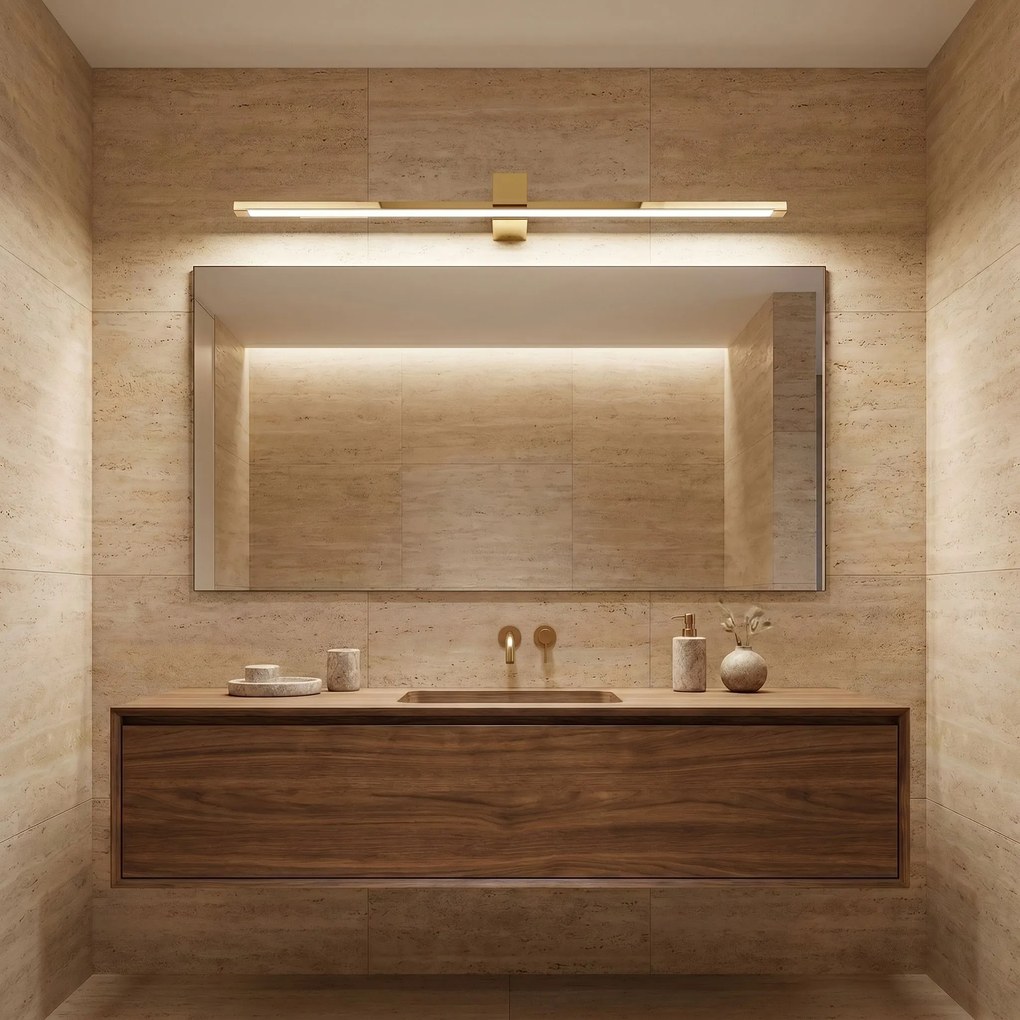 Toolight Rea, Koupelnové nástěnné LED svítidlo SWE045-1W 80 cm GOLD, OSW-20145