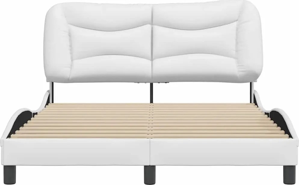 Rám postele bez matrace Hvar bílý 140x200 cm umělá kůže 3208003