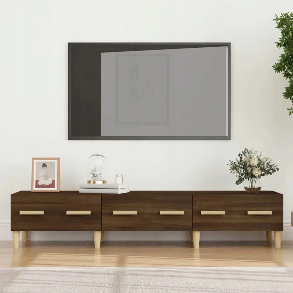 Fionshop 263603371 Tv skříňka hnědý dub 150 x 34,5 x 30 cm kompozitní dře