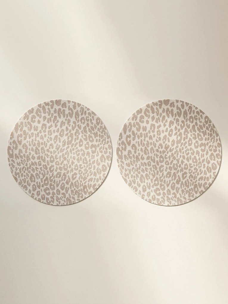 Sinsay - Kulaté prostírání s motivem zvířat 2 pack - béžová
