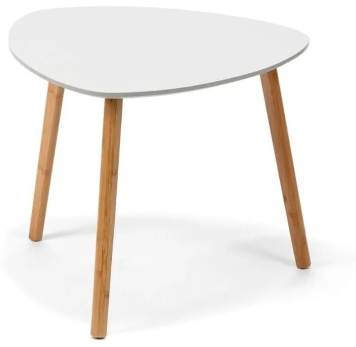 Bílý odkládací stolek loomi.design Viby, 55 x 55 cm