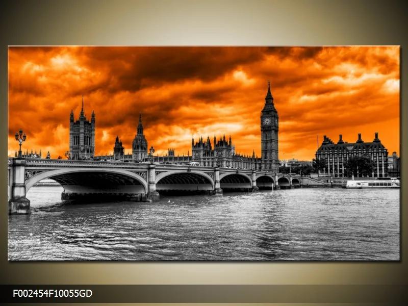 Obraz Londýna s oranžovou oblohou (), 40 dalších rozměrů
