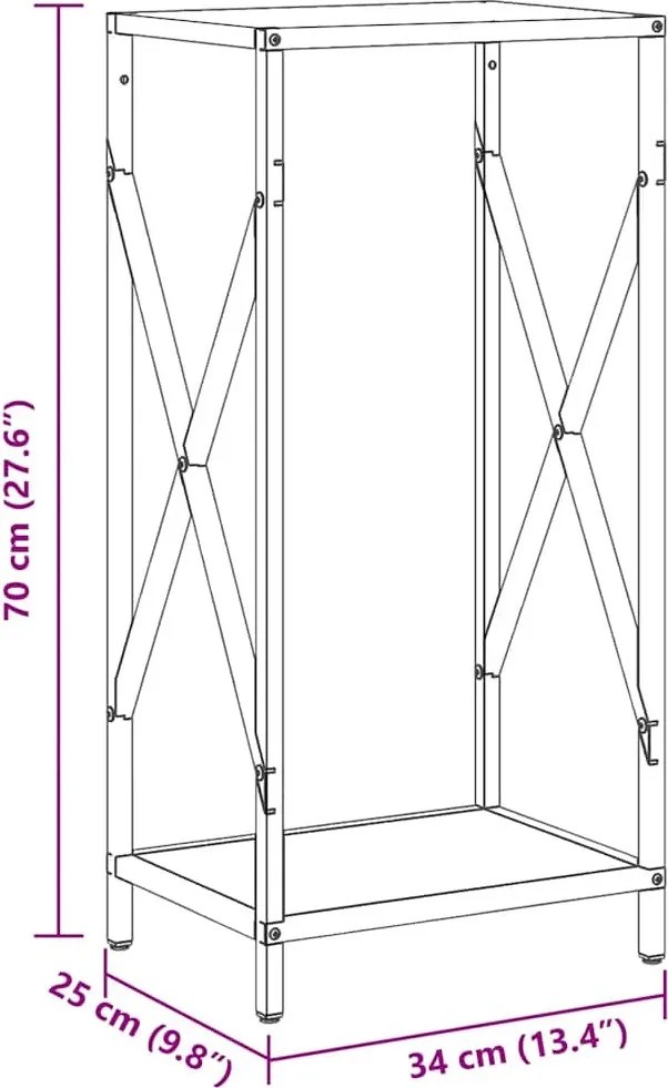 vidaXL Stojan na palivové dřevo Ocel válcovaná za studena [864321] Barva: antracitová