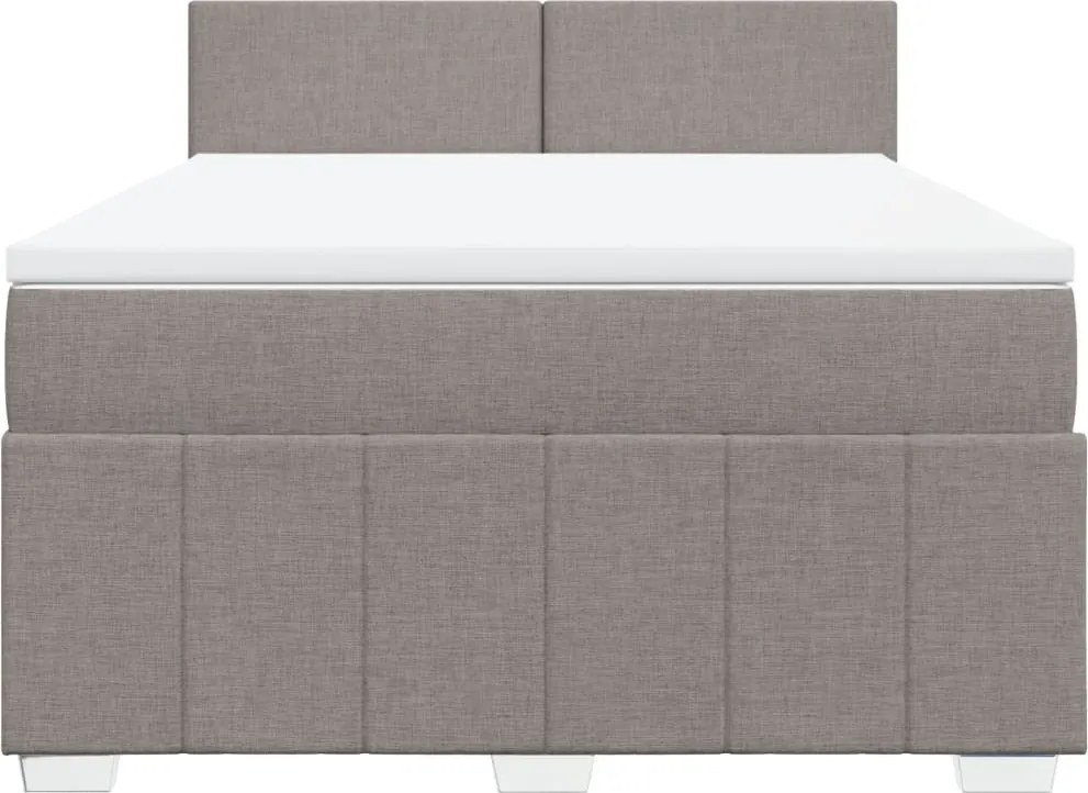 Box spring postel s matrací taupe 140x200 cm textil 3289388