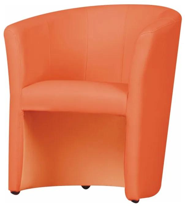 Křeslo v jednoduchém moderním designu oranžová CUBA