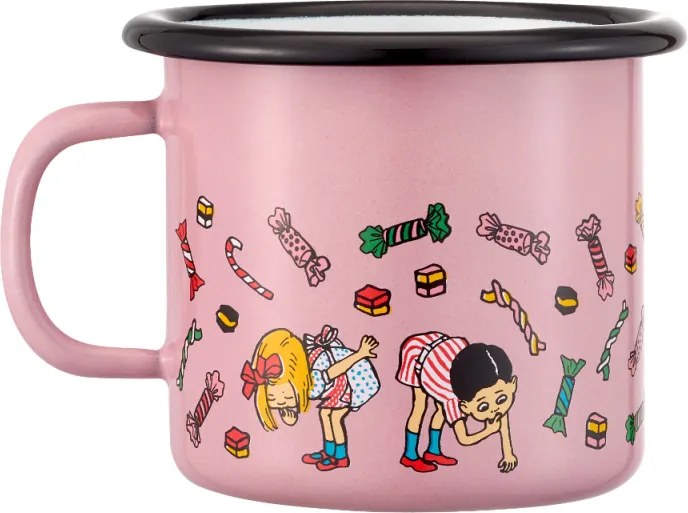 Hrnek Pippi Candy 2,5 dl, smalt / růžový